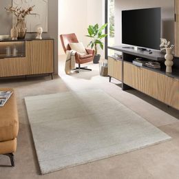 Theko Wollteppich &raquo;Skylight Uni, handgekn&uuml;pft&laquo; rechteckig 21 mm H&ouml;he reine Schurwolle, Unifarben, Wohnzimmer Schurwolle B : 90cm 1 Stk., 21mm, L: 