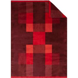 Ibena Wohndecke &raquo;Wohndecke Ravello&laquo; modernes Design rot Baumwolle, Polyacryl, Polyester B/L: 150cm x 200cm