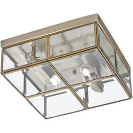 Searchlight Deckenleuchte &raquo;Pisa 2Lt Deckenleuchte - Metall und klares abgeschr&auml;gtes Glas&laquo; E14 1 Stk. H: 10cm, 1 Stk.