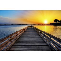 papermoon Fototapete &raquo;Romantic Jetty San Juan&laquo; glatt bunt Vlies B/L: 3m x 2,23m, Bahnen: 6 Stk.