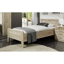 Wiemann Holzbett &raquo;Meran&laquo; in Komforth&ouml;he beige Liegefl&auml;che L&auml;nge B: 200cm x 90cm, Holzkopfteil, H&ouml;he Bett: 88cm H&ouml;he Fu&szlig;teil: 57cm, ohne Matratze