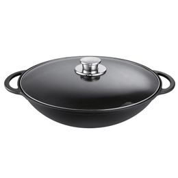 Schulte Ufer SCHULTE-UFER Wok &raquo;Rustika&laquo; Gusseisen 1 Stk. tlg. Induktion schwarz &Oslash; 36cm