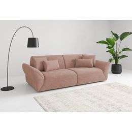 Sit & More sit&more Big-Sofa &raquo;Dali&laquo; rosa 100% Polyester B/H/T: 300cm x 91cm x 116cm, Flachgewebe, ohne Kissen