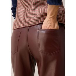 bonprix Lederhose aus Lammnappa, braun, Gr.48, grade geschnittene Hose im zeitlosen 5-Pocket Style aus weichem Leder, aus Nappaleder