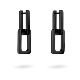 Liebeskind Berlin Damen Paar Creolen &raquo;Schmuck Geschenk Edelstahl Ohrringe Mini Link&laquo; schwarz Edelstahl
