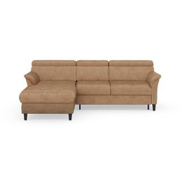 Sit & More sit&more Ecksofa &raquo;Marano L-Form&laquo; inklusive Kopfteilverstellung, optional Schlaffunktion & Bettkasten braun 100% Polyester B/H/T: 257cm x 166cm, Luxus-