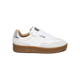 Steve Madden Leder-Sneakers in Wei&szlig;/ Silber - 53% | Gr&ouml;&szlig;e 39 | Damen-sneakers