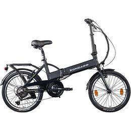 Z&uuml;ndapp Z&uuml;ndapp Unisex &raquo;Z101&laquo; 6 Gang Shimano Tourney RD-TY300 Schaltwerk Kettenschaltung Heckmotor 250 W Pedelec, Elektrofahrrad f&uuml;r Damen u. Herren schwarz 