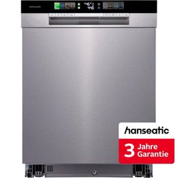Hanseatic Unterbaugeschirrsp&uuml;ler &raquo;HGU6082A147931FS&laquo; 14 Ma&szlig;gedecke inkl. 3 Jahre Herstellergarantie silber Startzeitvorwahl unterst&uuml;tzt dich bei der 