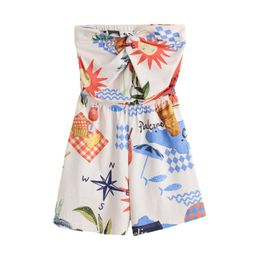 next Jumpsuit Damen Gr&ouml;&szlig;e M creme / himmelblau / gr&uuml;n / orange