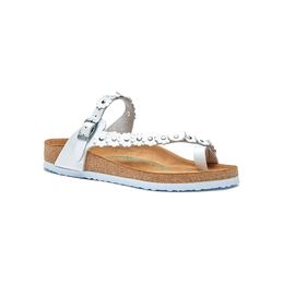 Comfortfusse Leder-Zehentrenner in Wei&szlig; - 65% | Gr&ouml;&szlig;e 39 | Damen-sandalen