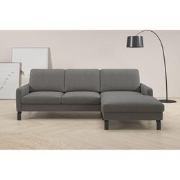 Home Affaire Ecksofa inkl. saugroboterfreundliche H&ouml;he & schmale Armlehnen grau 100% Polyester B/H/T: 244cm x 86cm x 164cm, Easy care, Longchair 