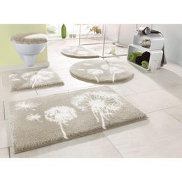 Grund Badematte &raquo;Pusteblume, Badvorleger, Badezimmer Teppich, sehr weich&laquo; H&ouml;he 20 mm rutschhemmend beschichtet fu&szlig;bodenheizungsgeeignet schnell trocknend 