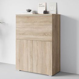 Home Affaire PC-Schrank &raquo;Vera, Sekret&auml;r, Home-Office-Schreibtisch mit LED-Beleuchtung&laquo; 1 Stk. tlg. Multifunktional mit Stauraum, klappbare Tischfl&auml;che