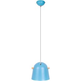 NOWA H&auml;ngeleuchte &raquo;TALLY&laquo; E27 1 Stk. H&auml;ngelampe Esszimmer-Leuchte Esstischleuchte Wohnzimmer blau &Oslash; 23cm H: 150cm, 1 Stk.