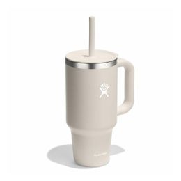 Hydro Flask Thermobecher &raquo;All Around Travel Tumbler in den Gr&ouml;&szlig;en 24 oz/ 32 oz / 40 oz&laquo; Thermo Cup mit Strohhalm, 709 ml/ 946 ml/ 1182 ml grau Edelstahl 29,34cm, 