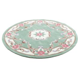 Theko Teppich &raquo;Ming&laquo; rund 14 mm H&ouml;he hochwertiges Acrylgarn, ideal im Wohnzimmer & Schlafzimmer gr&uuml;n Kunstfaser &Oslash; 150cm 1 Stk., 14mm, &Oslash; 150cm