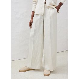 bonprix Leinenhose, beige, Gr.42, elegante Leinenhose mit Bundfalten, aus Leinen