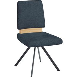 massivline&more Esszimmerstuhl &raquo;Br&uuml;gge 300&laquo; () 1 Stk. grau Holzwerkstoff, Metall, Stoff B/H/T: 48cm x 92cm x 59,5cm, 1 Stk., Microfaser Struktur (100%