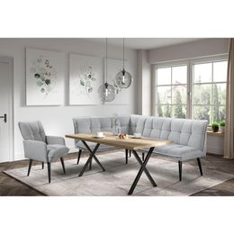 exxpo - sofa fashion Eckbank &raquo;Mocca Essbank, Sitzbank&laquo; hoher Sitzkomfort, bequem und elegant, hochwertige Detailverarbeitung B/H/T: 240cm x 94cm x 