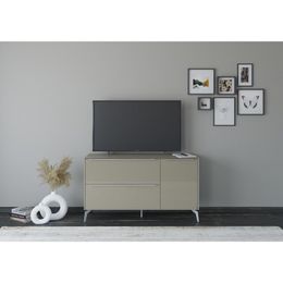 set one by Musterring Lowboard &raquo;Reno&laquo; 1 Stk. tlg. Mit Winkelfu&szlig; in diversen Farben, 78 cm H&ouml;he & Farbauswahl beige Glas, Holzwerkstoff B/H/T: 137cm x 
