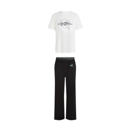 K by KARL LAGERFELD Karl Lagerfeld Pyjama 'Ikon' Herren Gr&ouml;&szlig;e XS creme / schwarz