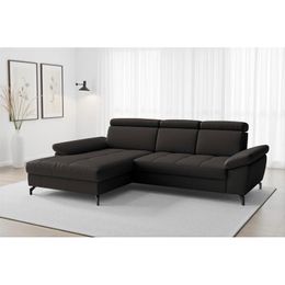Sit & More sit&more Ecksofa &raquo;Vanity L-Form, B: 264 cm, Leder&laquo; Inkl.Sitz-,Kopf-und Armteilverstellung braun B/H/T: 264cm x 84cm x 181cm, NaturLEDER , Recamiere 