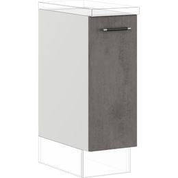 IMPULS K&Uuml;CHEN Auszugsunterschrank &raquo;"Prag", Breite/H&ouml;he: 30/72,3 cm, mit Soft-Close,&laquo; vormontiert, mit Tasche f&uuml;r Baguettes, mit Korbeinsatz grau 