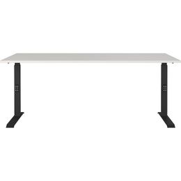 Germania Schreibtisch &raquo;GW-Agenda&laquo; h&ouml;henverstellbar von 68-91 cm, verf&uuml;gbar in verschiedenen Breiten schwarz B/H/T: 180cm x 91cm x 80cm,manuell 