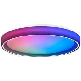 Brilliant LED Deckenleuchte &raquo;Floco&laquo; LED-Modul 1 Stk. warmwei&szlig; - kaltwei&szlig; 50 cm, 3600 lm, 3000-6500 K, CCT, RGB, dimmbar, wei&szlig; 1, &Oslash; 49cm H: 7cm, 1 Stk.