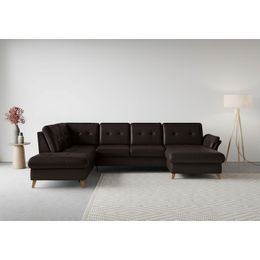 Sit & More sit&more Wohnlandschaft &raquo;G&ouml;teborg&laquo; inkl. Sitztiefenverstellung, wahlweise mit Bettfunktion & Bettkasten braun B/H/T: 327cm x 90cm x 226cm, Luxus-