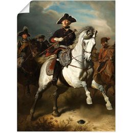 Artland Wandbild &raquo;Friedrich der Gro&szlig;e zu Pferde. 1861&laquo; Menschen 1 Stk. tlg. als Leinwandbild, Poster in verschied. Gr&ouml;&szlig;en bunt B/H/T: 30cm x 40cm, Poster 