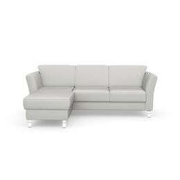 Sit & More sit&more Ecksofa &raquo;Visby L-Form&laquo; wahlweise mit Schlaffunktion und Bettkasten, frei im Raum stellbar grau B/H/T: 248cm x 87cm x 162cm, Soft clean, 