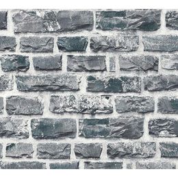 Livingwalls living walls Vliestapete &raquo;Neue Bude 2.0&laquo; Motiv Steinoptik gemustert leicht strukturiert Landhaus Tapete Stein Tapeten Wohnzimmer Schlafzimmer K&uuml;che 