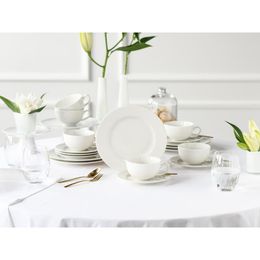 Creatable Teeservice &raquo;Venice, Service 18-tlg.&laquo; Zeitlose Eleganz vereint mit moderner Alltagstauglichkeit wei&szlig; Porzellan 18