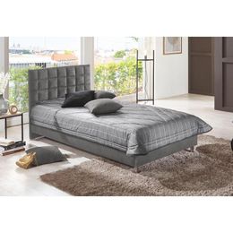 Westfalia Schlafkomfort Polsterbett in diversen Ausf&uuml;hrungen grau Bezug Bett: Microfaser (100% Polyester);Bonnell-Federkernmatratze: 51% Polypropylen, 39% Polyester und 10% 
