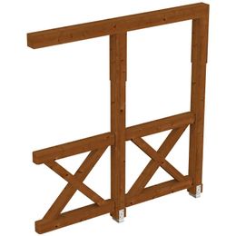 Skan Holz Carport-Seitenwand &raquo;Andreaskreuz&laquo; braun Holzwerkstoff B/H/T: 205cm x 210cm