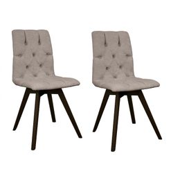 OTTO home Esszimmerstuhl &raquo;Rania&laquo; (Set) 2 Stk.mit Massivholzbeinen braun Holzwerkstoff, Massivholz B/H/T: 45cm x 91cm x 55cm, 2 Stk., Microfaser, 