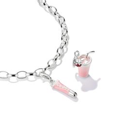 Thomas Sabo Damen Thomas Sabo Charm-Einh&auml;nger &raquo;Charm Pink Lipgloss - Connect&laquo; Emaille rosa Einheitsgr&ouml;&szlig;e