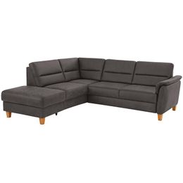 Home Affaire Ecksofa &raquo;Palmera L-Form, B: 236 cm&laquo; optional Schlaffunktion & Bettkasten, Federkern grau 100% Polyester;Struktur (100% Polyester);Luxus-