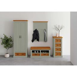 OTTO home Kommode &raquo;Selma&laquo; mit 4 Schubkasten, Breite 45 cm gr&uuml;n FSC -zertifiziertes Massivholz B/H/T: 45cm x 100cm x 40cm, 4 Stk., Kiefer