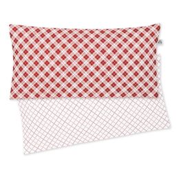 Irisette Kissenbezug &raquo;Bea&laquo; zeitlose Instagram-Blogger-Kollektion rot Mako-Satin, Obermaterial: 100% Baumwolle B/L: 80cm x 40cm, 1 Stk., Mako-Satin