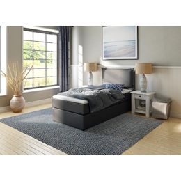 Home Affaire Boxspringbett &raquo;Lysann&laquo; 5fach verstellbares Kopfteil, in 4 Breiten, 3 Matratzenarten grau Liegefl&auml;che B/L: 100cm x 200cm, H2 + H2, 7-Zonen