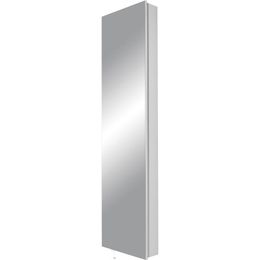 Germania Schuhschrank &raquo;1189&laquo; 1 Stk. tlg. Drehschrank mit Spiegel, f&uuml;r schmale Flure, hinten offen, Tiefe: 18 cm wei&szlig; Holzwerkstoff Wei&szlig;, B/H/T: 50cm x