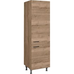 Nobilia Vorratsschrank &raquo;"Structura", Ausrichtung w&auml;hlbar, mit zwei T&uuml;ren, vormontiert,&laquo; Breite/H&ouml;he: 60/216,6 cm braun B/H/T: 60cm x 216,6cm x 58,3cm,