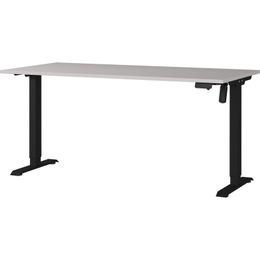 Germania Schreibtisch &raquo;Boras&laquo; Breite 120/140/160/180 cm, Metallgestell, elektrisch h&ouml;henverstellbar beige B/H/T: 160cm x 120cm x 80cm, Gestellfarbe 