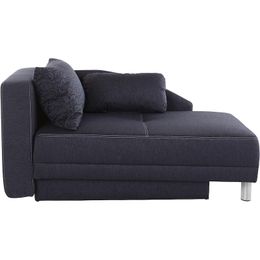 Jockenh&ouml;fer Recamiere &raquo;Roy, B: 149 cm, Liegefl. 84x200 cm&laquo; mit Schlaffunktion, Bettkasten & Zierkissen, Federkern blau Struktur (57% Polypropylen, 42% Polyester);