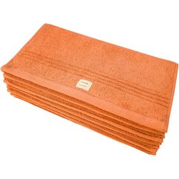 Dyckhoff Gaestehandtuecher &raquo;Nature&laquo; orange Frottier, Obermaterial: 100% Baumwolle B/L: 30cmx50cm, 6 Stk., Frottier