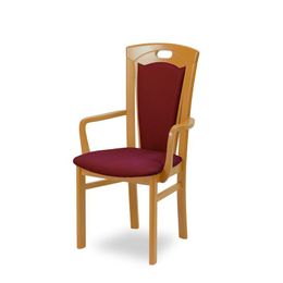 Home Affaire Esszimmerstuhl &raquo;FERDI, Armlehnstuhl, Made in Italy, Massivholz&laquo; () 1 Stk.Bezug Feinstruktur (wasser-und fleckabweisend) oder Struktur 