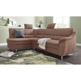 Sit & More sit&more Ecksofa &raquo;Cardoso L-Form&laquo; mit Federkern, wahlweise mit Schlaffunktion und Schubkasten braun Luxus-Microfaser (90% Polyester, 10% Polyamid);